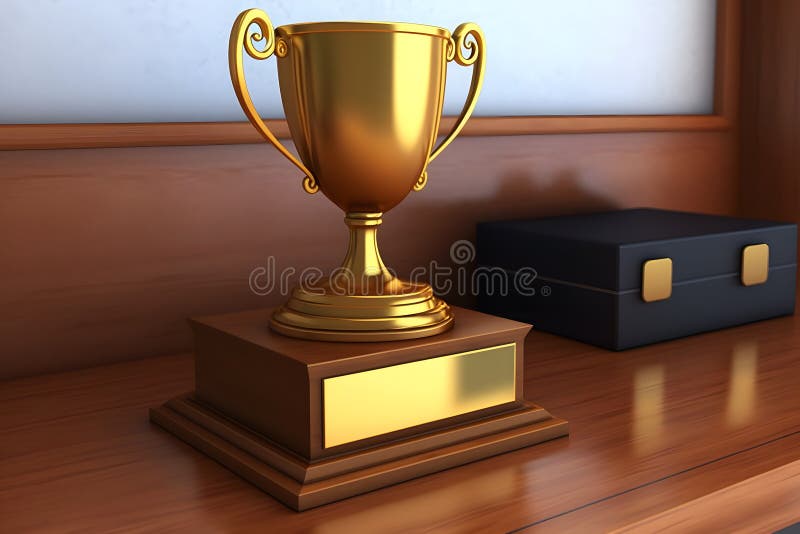 Champion Golden Trophy. Neural Network AI Generated Stock Illustration ...