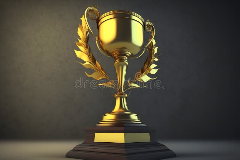 Champion Golden Trophy. Neural Network AI Generated Stock Illustration ...