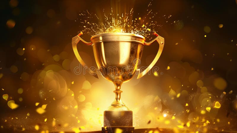 Champion Golden Trophy for Success Winner Stock Illustration ...