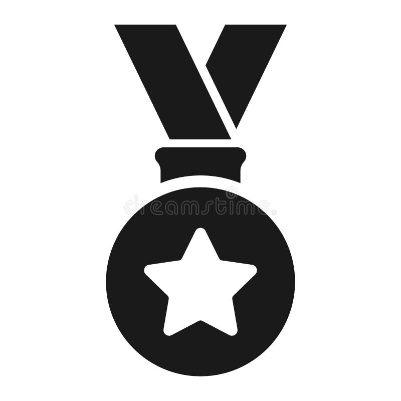 Champion Medal Icon. Honor Medal Vector Illustration Stock Vector ...