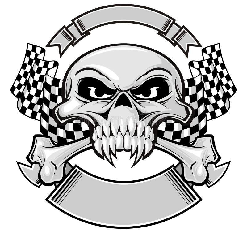 Skull racing stock vector. Illustration of skull, spooky - 36519544