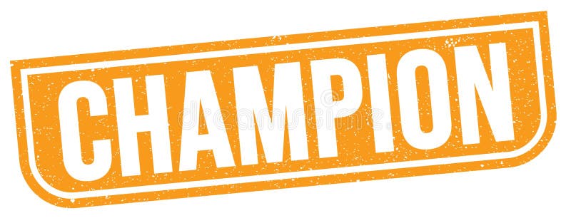 CHAMPION Text Written on Orange Stamp Sign Stock Illustration ...
