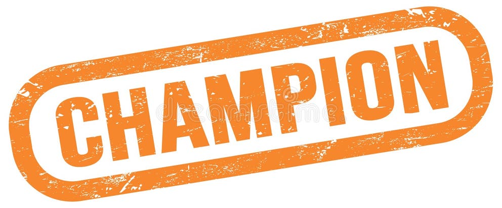 CHAMPION, Text Written on Orange Stamp Sign Stock Illustration ...