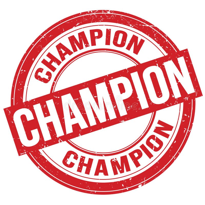 CHAMPION Text Written on Red Round Stamp Sign Stock Illustration ...