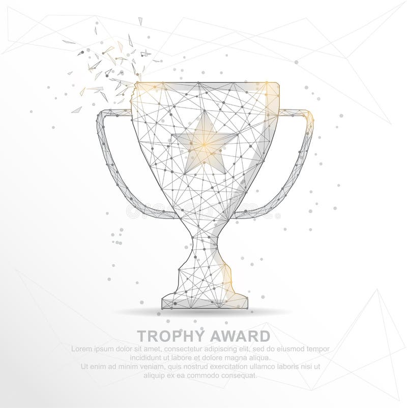 Champion Trophy Abstract Mesh Line and Composition Digitally Drawn ...