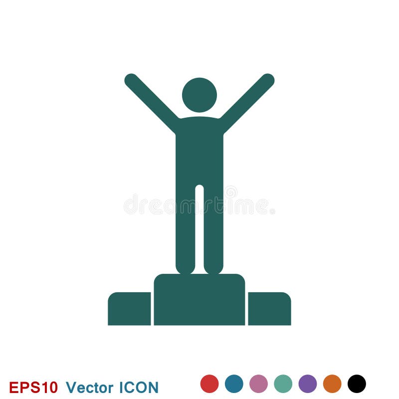 Champion Vector Icon, Flat Design for Web or Mobile App, Award Symbol ...
