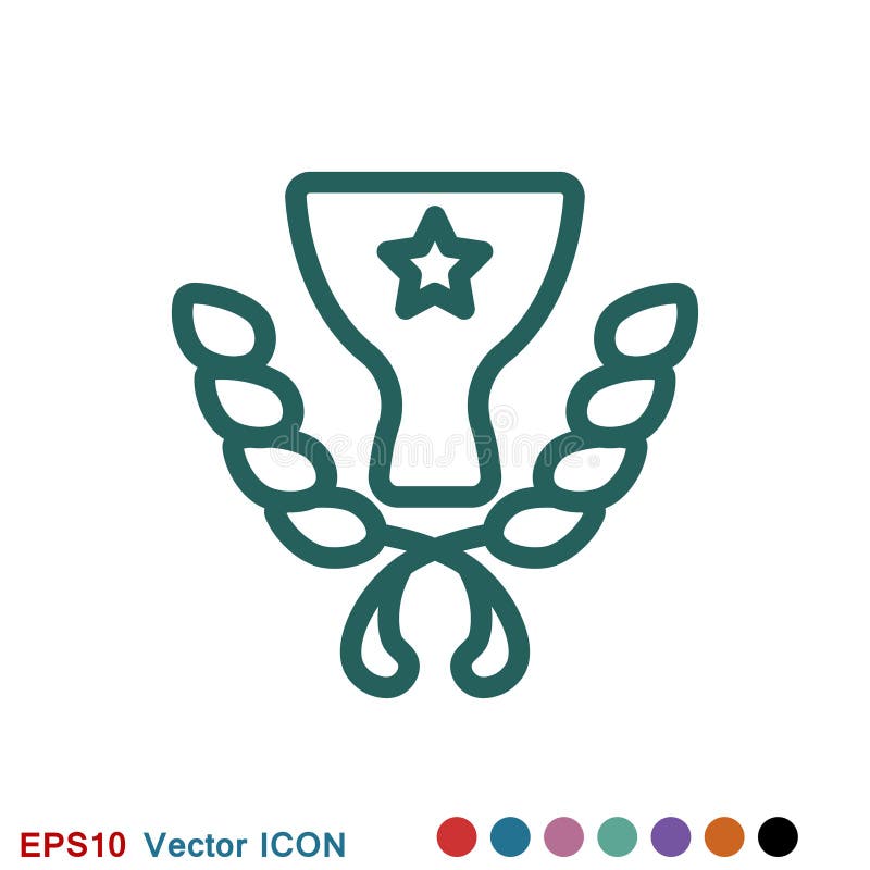 Champion Vector Icon, Flat Design for Web or Mobile App, Award Symbol ...