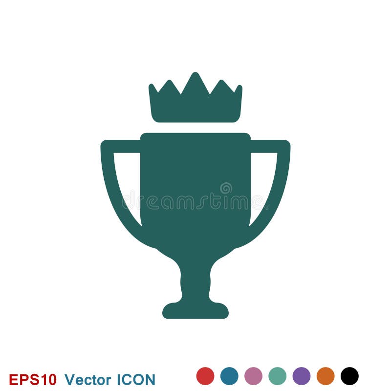 Champion Vector Icon, Flat Design for Web or Mobile App, Award Symbol ...