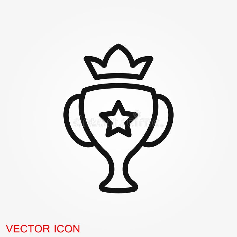 Champion Vector Icon, Flat Design for Web or Mobile App, Award Symbol ...