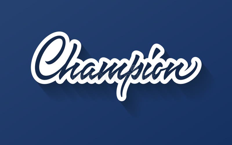 Champion vector lettering stock vector. Illustration of font - 122411954