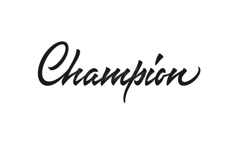 Champion vector lettering stock vector. Illustration of sign - 126918251