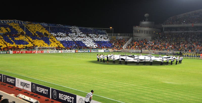 Champions League Game, Apoel Editorial Photography - Image of field ...