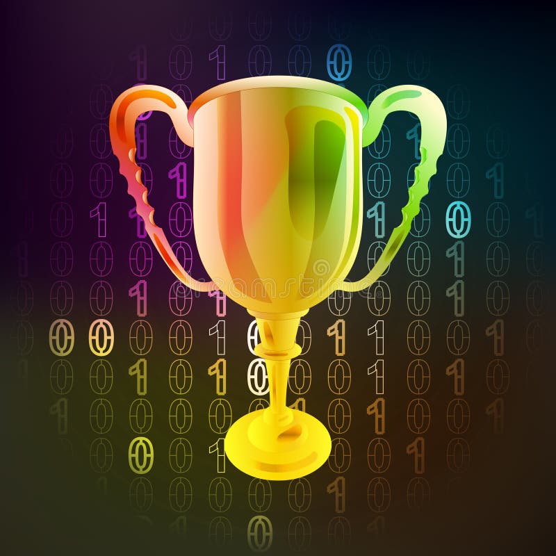 Champions Win in Binary Internet Space Vector Stock Vector ...