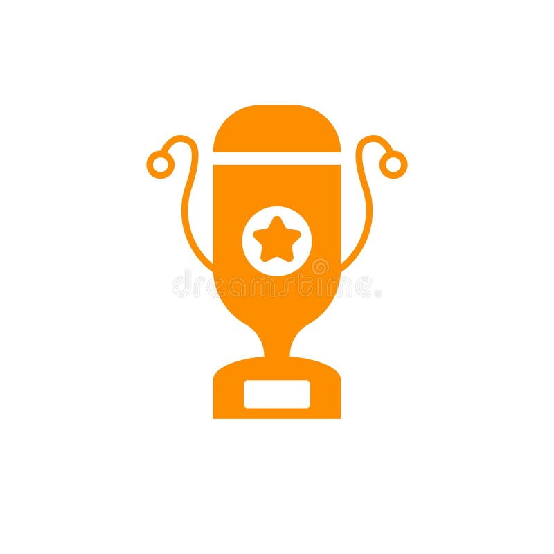 Championship Trophy Icon on White Background. Educational, Sports ...