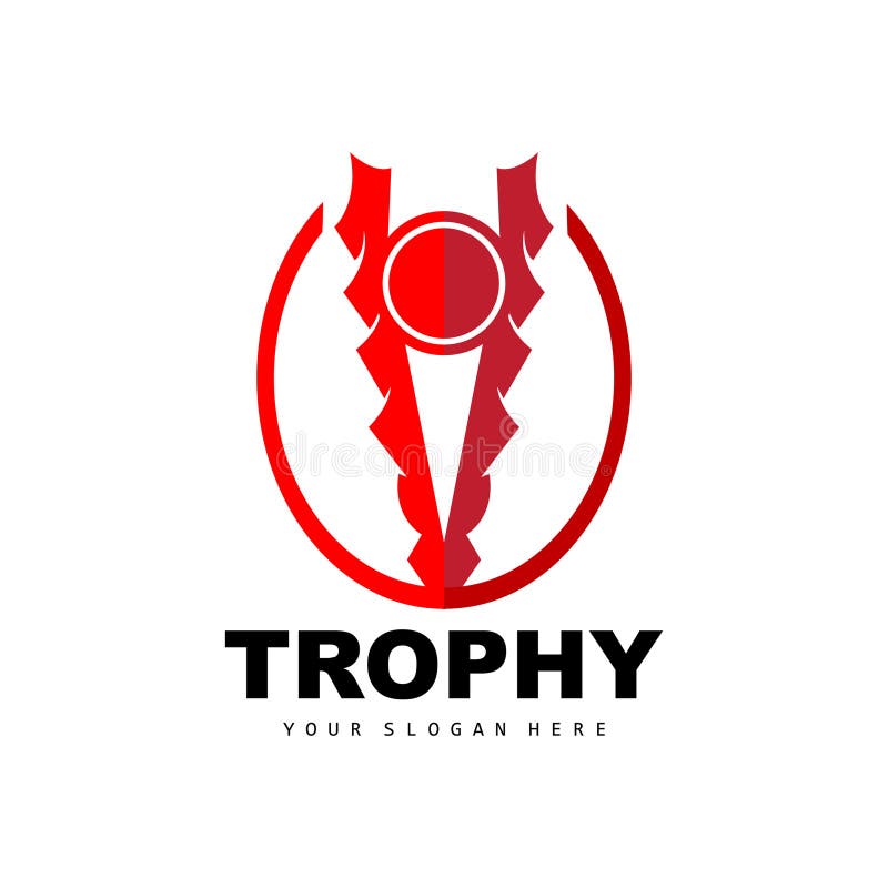 Championship Trophy Logo, Champion Award Winner Trophy Design, Vector ...