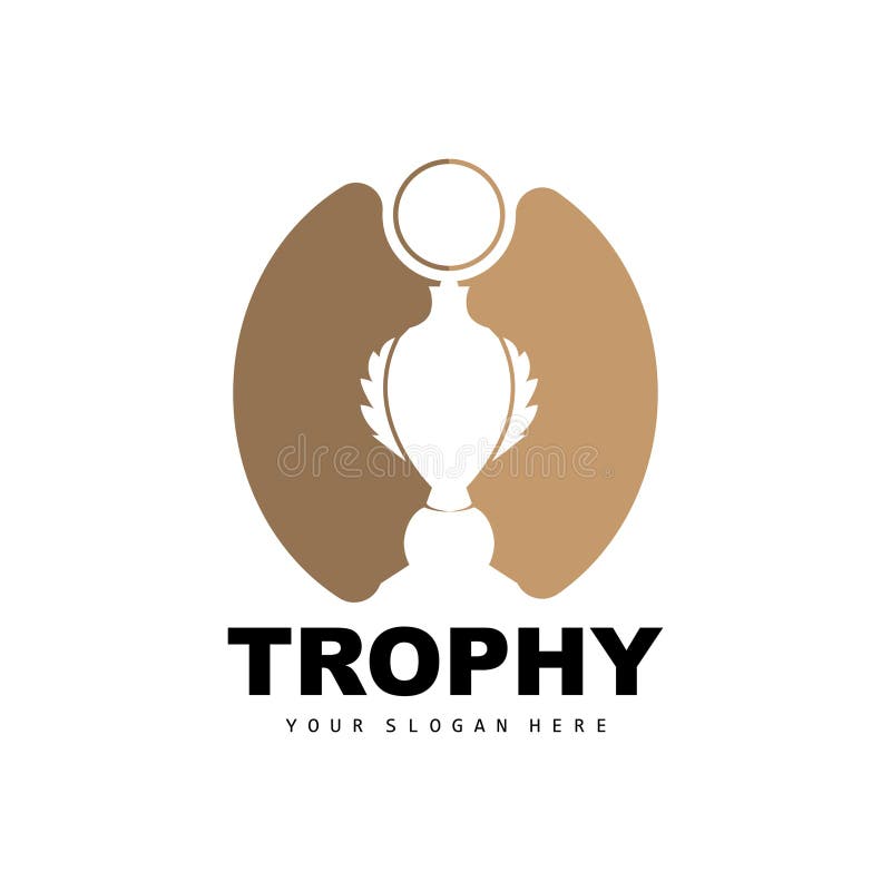 Championship Trophy Logo, Champion Award Winner Trophy Design, Vector ...