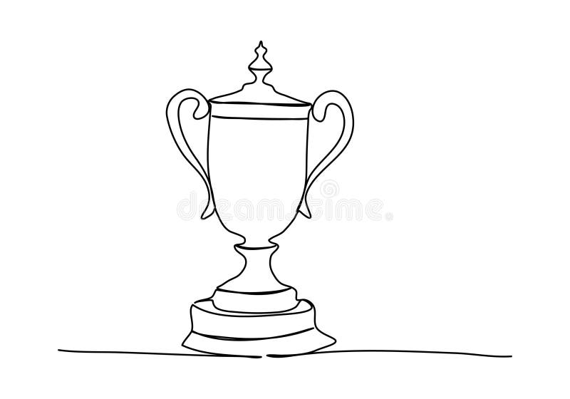 Trophy One Line Drawing Stock Illustrations – 878 Trophy One Line ...