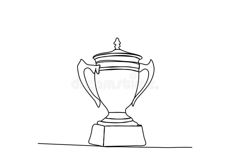 Trophy One Line Drawing Stock Illustrations – 752 Trophy One Line ...