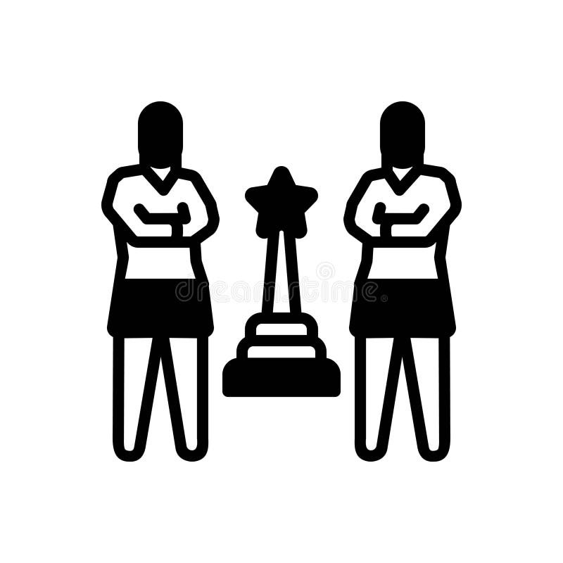 Black Solid Icon for Championships, Winner and Conqueror Stock ...