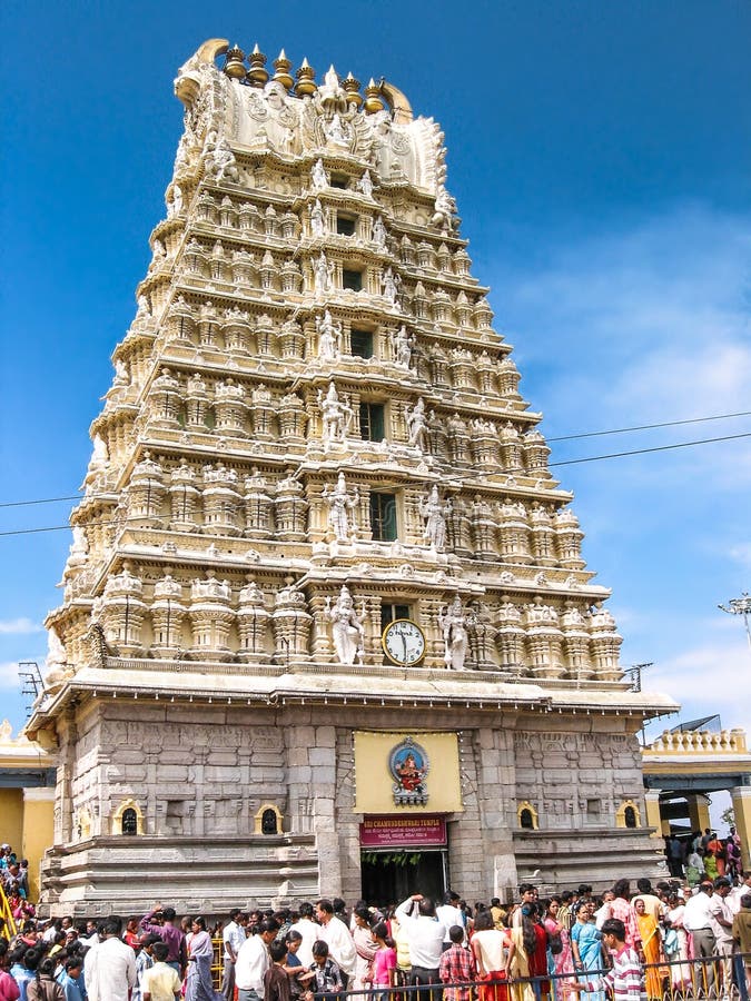 Chamundeshwari Temple On Chamundi Hills Editorial Stock Image - Image ...