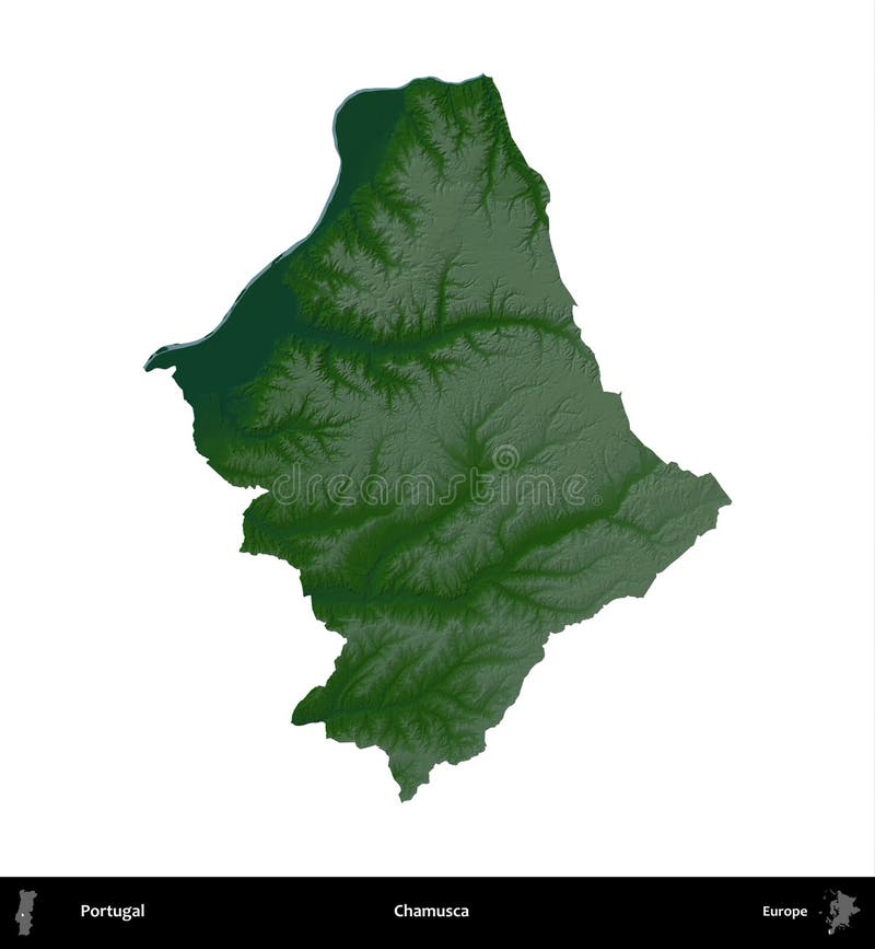 Chamusca, Portugal, Isolated on White. Physical Stock Illustration ...