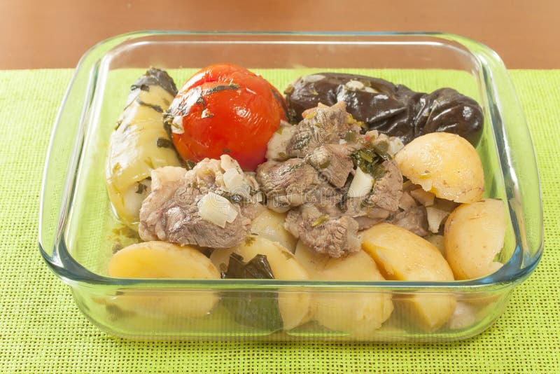 Chanakhi - Georgian Dish of Lamb Stock Image - Image of chili, meat ...