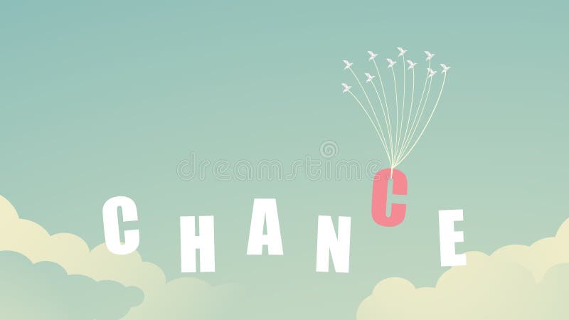 Chance Concept Birds Flying Vector Stock Vector - Illustration of ...