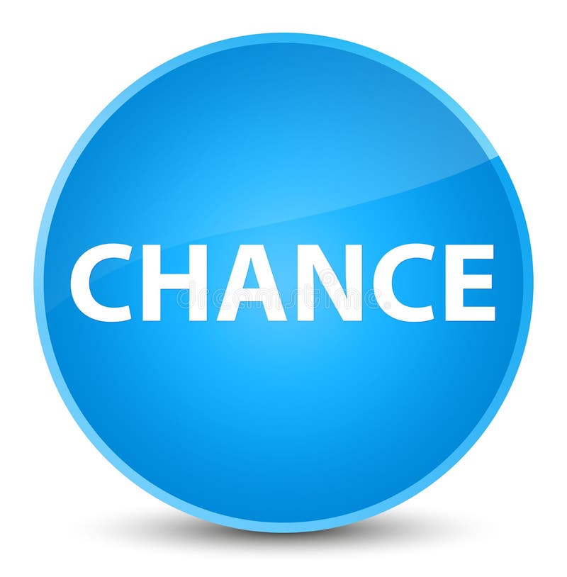 Chance Elegant Cyan Blue Round Button Stock Illustration - Illustration ...