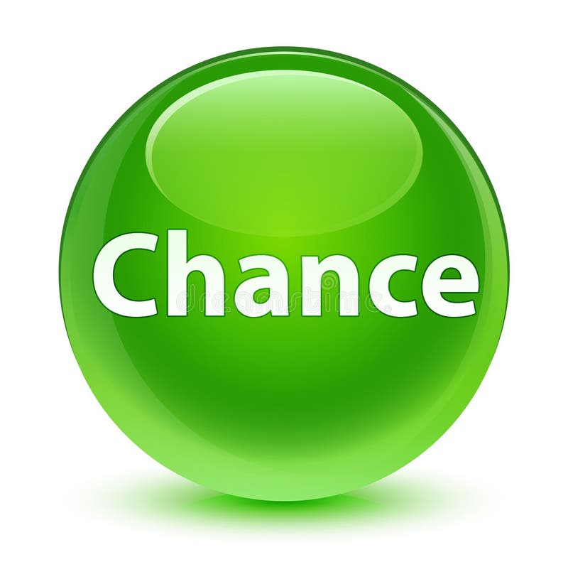 Chance Glassy Green Round Button Stock Illustration - Illustration of ...