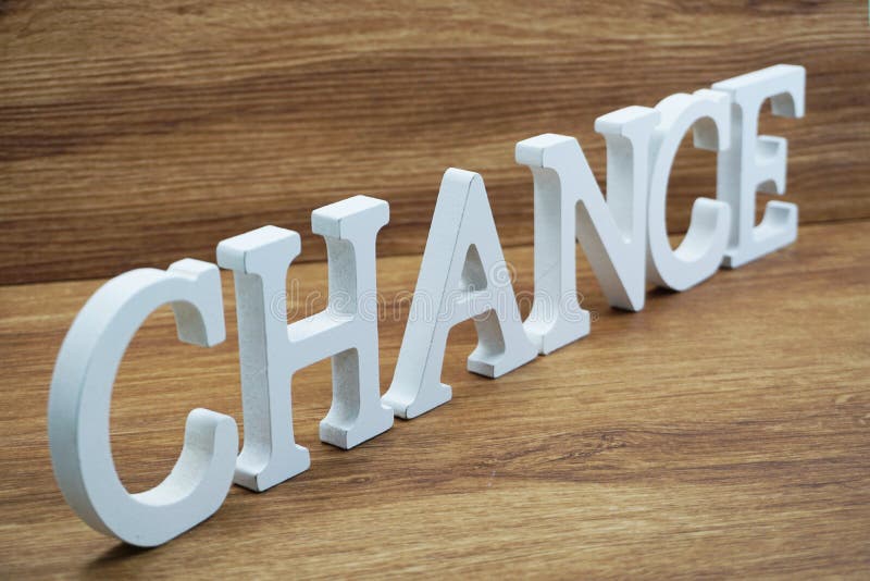 Chance Word Alphabet Letters on Wooden Background Stock Photo - Image ...