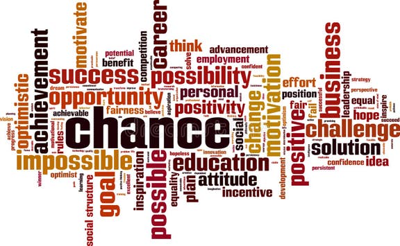 Chance word cloud stock vector. Illustration of luck - 209206188