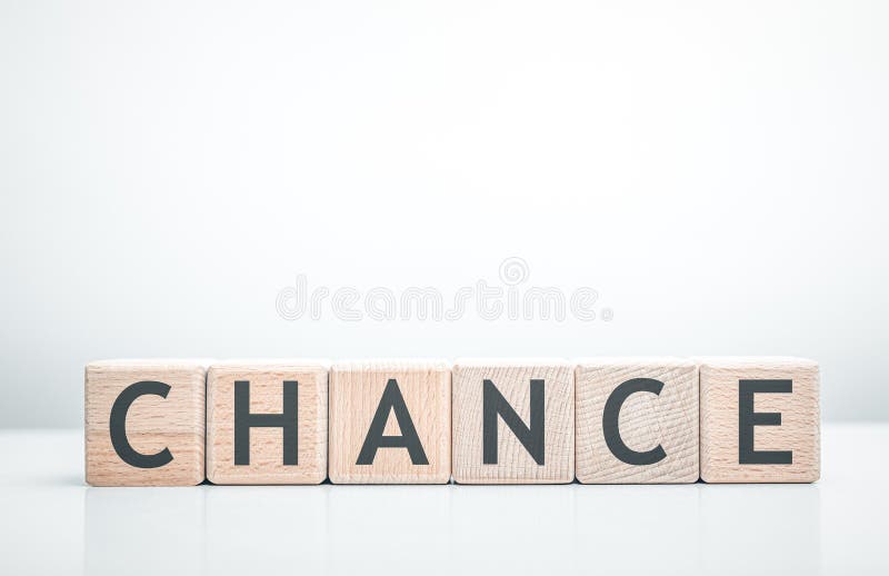 Chance Word Made with Building Blocks. Stock Photo - Image of ...