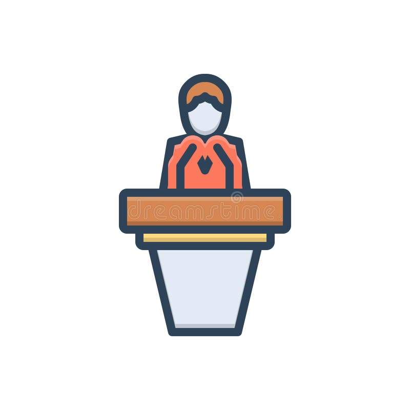Color Illustration Icon for Chancellor, Prosecutor and Speaker Stock ...