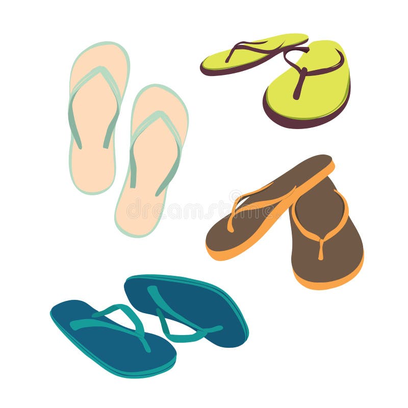 Chancletas ilustración del vector. Ilustración de sandalias - 38543196