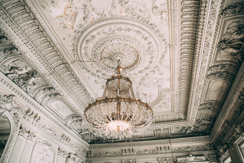 Chandelier and ceiling stock image. Image of home, glowing - 84024071