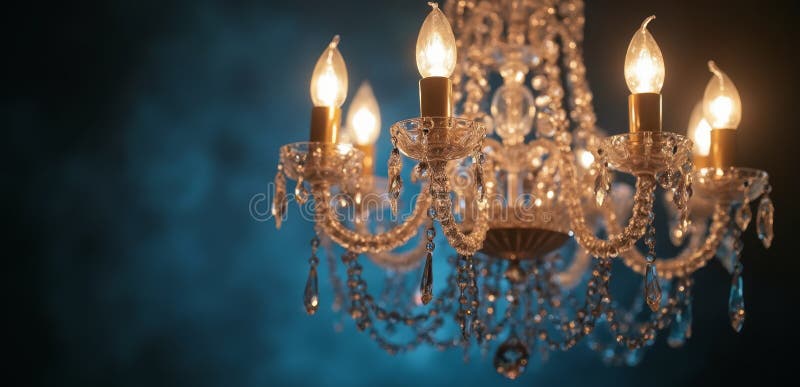A Chandelier with Five Lights Hanging from the Ceiling Stock Photo ...