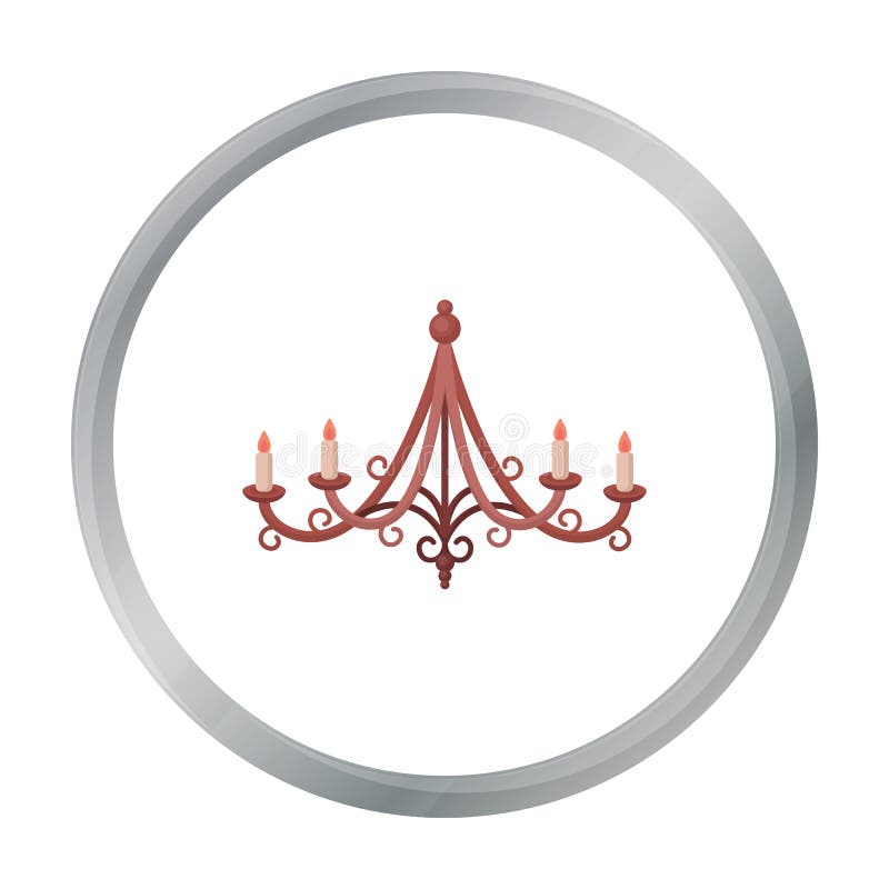 Chandelier Icon in Cartoon Style Isolated on White Background. Light ...