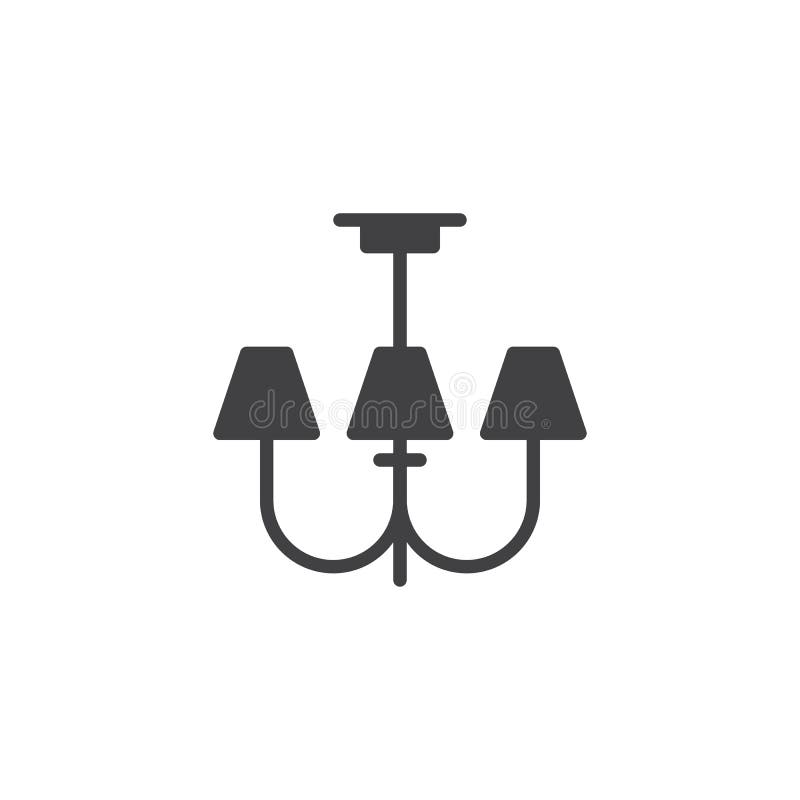 Chandelier vector icon stock vector. Illustration of lamp - 116928621
