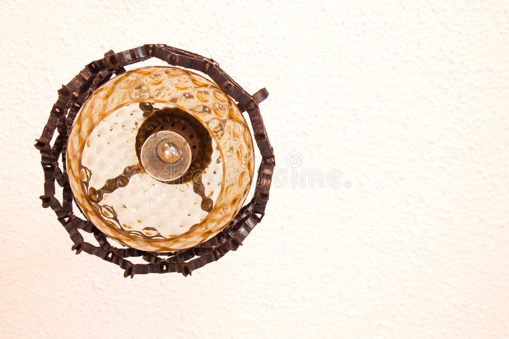 Chandelier on the White Ceiling. Bottom View Stock Photo - Image of ...
