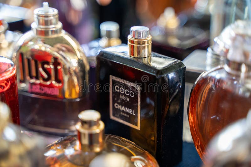 Chanel Coco Noir Perfume Bottle at the Flea Market. Editorial Photo ...
