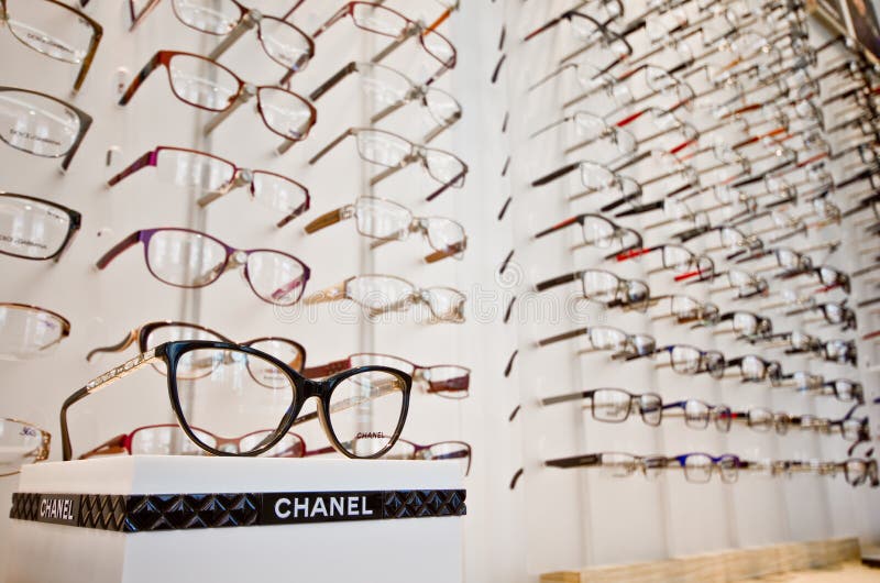 Chanel frames on display editorial photo. Image of branded - 57939576