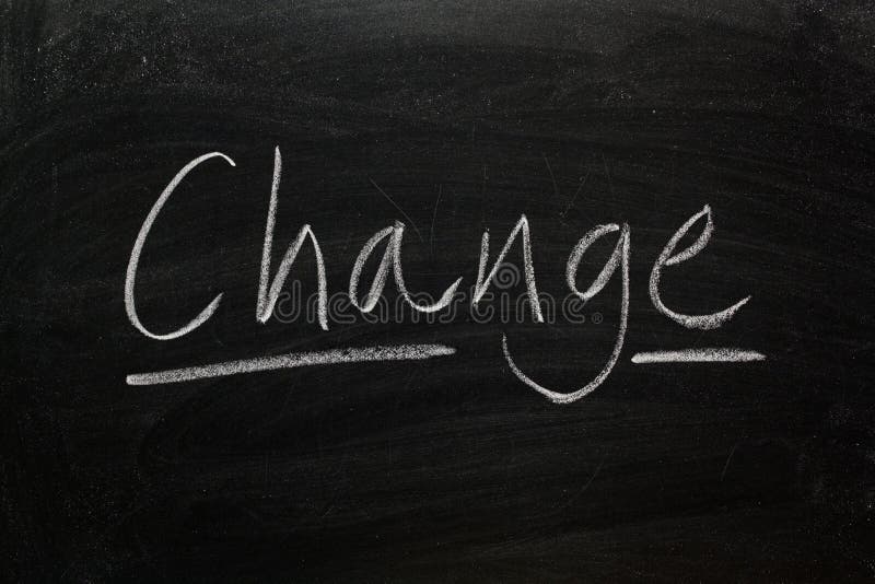 Change stock image. Image of overcome, chalk, business - 14190827