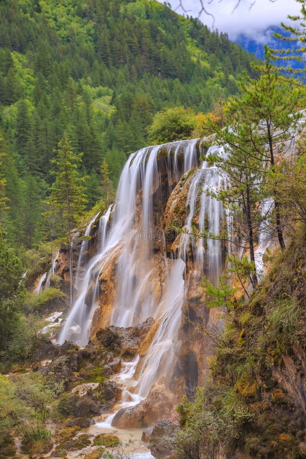 Change the Angle falls stock image. Image of jiuzhaigou - 86298793