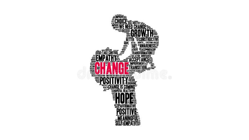 Change animated word cloud stock video. Video of hope - 207940147