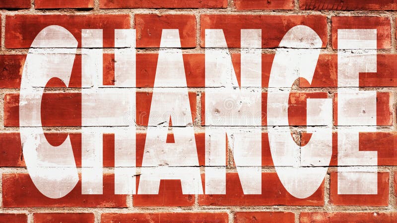 Change on a Brick Wall stock image. Image of depression - 76471985