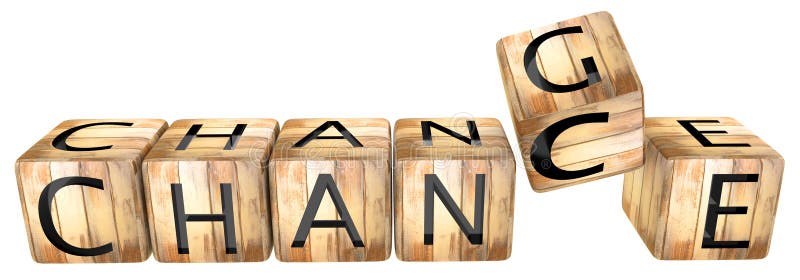 Change Chance Cubes Isolated in White Background - 3d Rendering Stock ...