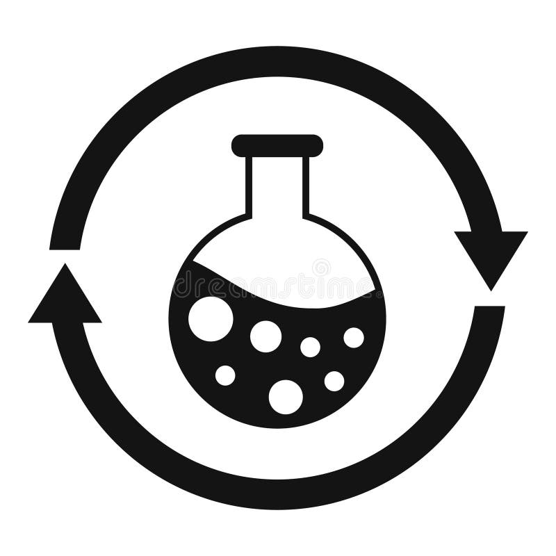 Change Chemical Flask Icon Simple Vector. Study Virus Stock Vector ...