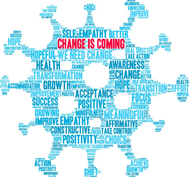 Change is Coming Word Cloud Stock Vector - Illustration of choice ...