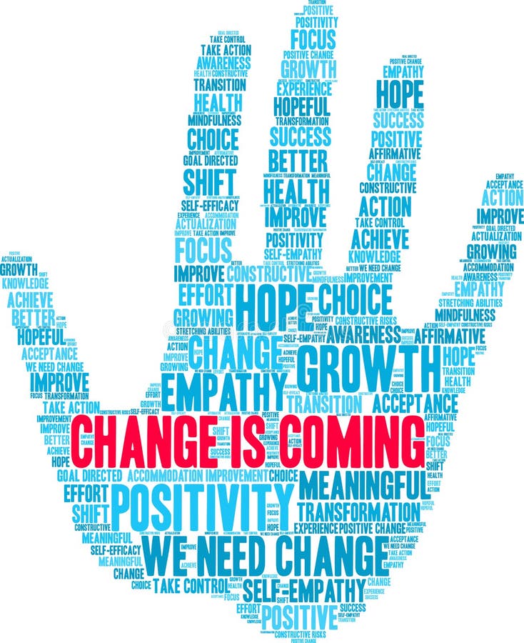 Change is Coming Word Cloud Stock Vector - Illustration of goal, change ...
