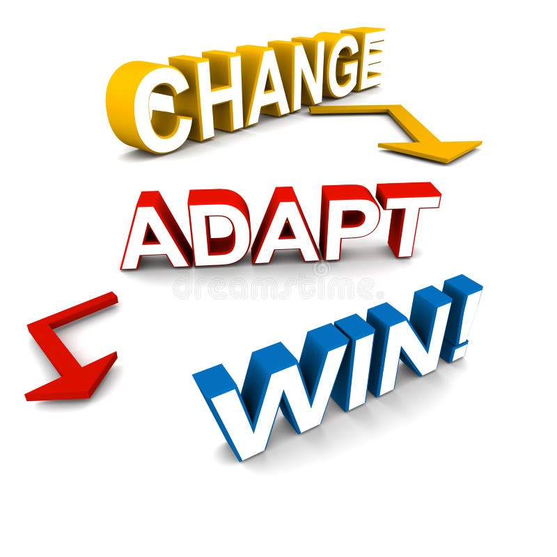 Change Adapt Evolve 3D Words on White Background Stock Illustration ... Change Adapt Evolve 3D Words on White Background Stock Illustration ...